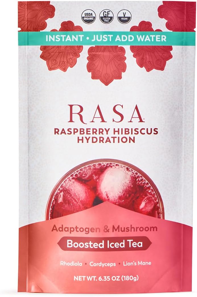 Amazon.com: Rasa Raspberry Hibiscus Hydration | Organic Boosted Iced ...