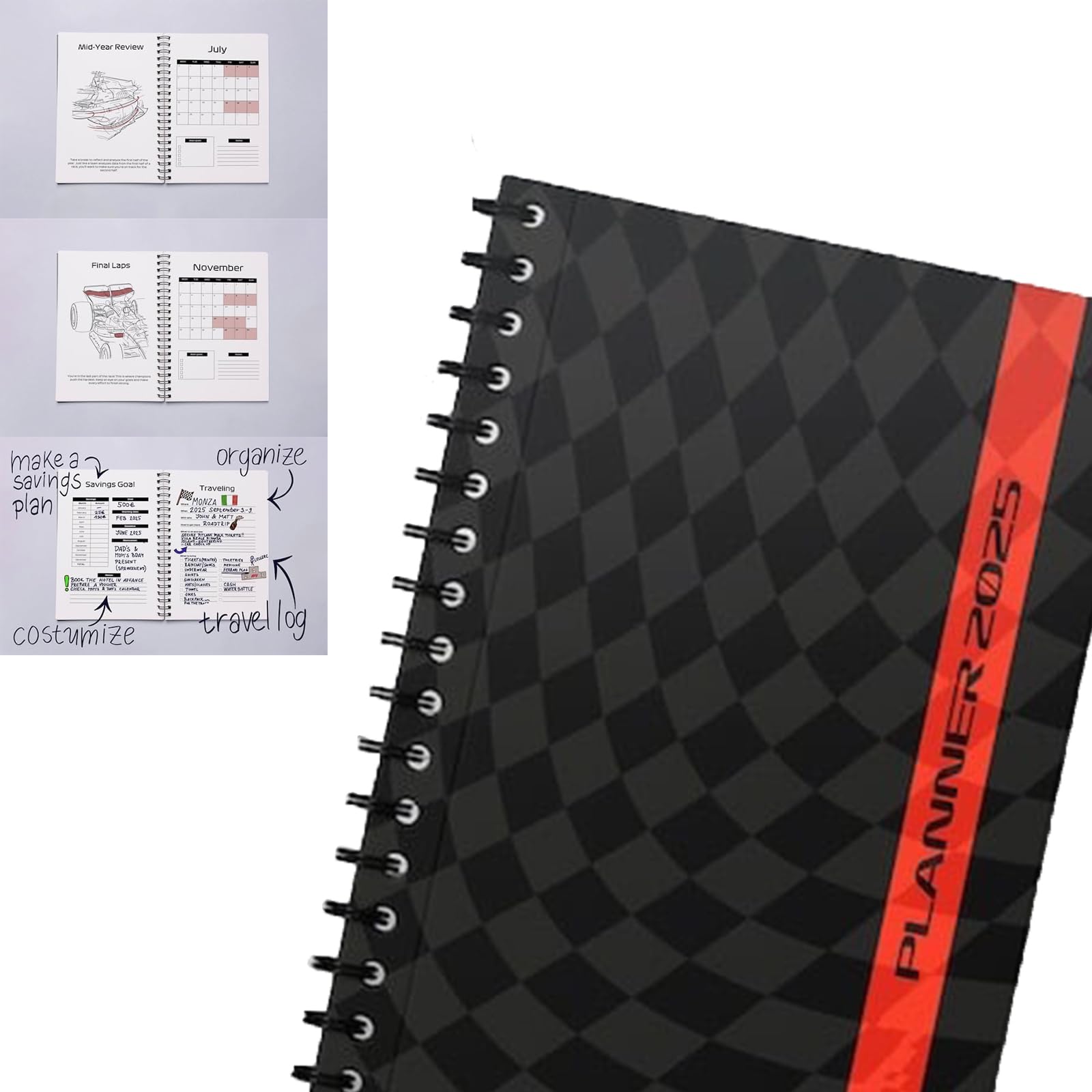 Amazon.com : 2025 Formula Planner & Calendar, Formula 1 Calendar 2025 ...