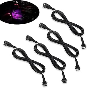 Amazon.com: jokormo 4 PCS Car LED Light Extension Cable, 59" Light Bar ...