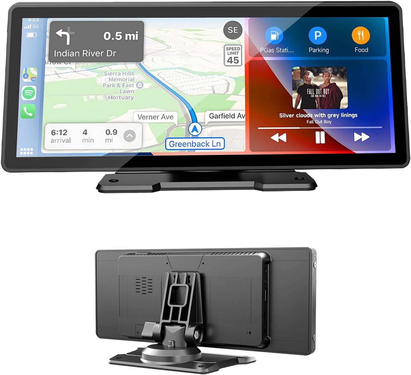 Amazon.com: Wireless Apple CarPlay & Android Auto，10" IPS Touch Screen ...