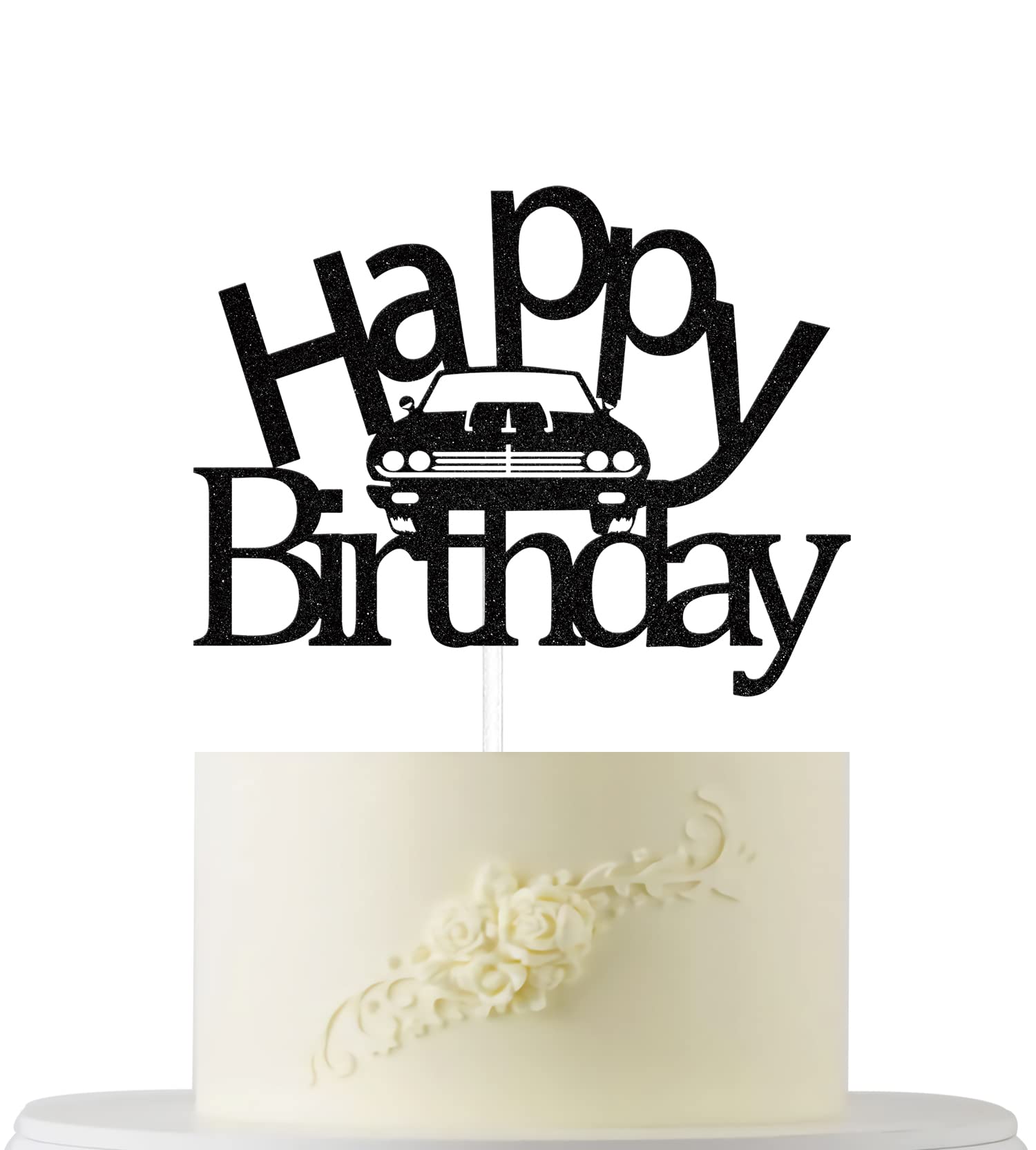Buy Car Happy Birthday Cake Topper, Classic Car Birthday Cake Topper ...