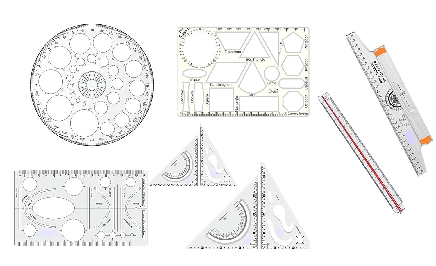 TWIN SEVEN® Pro Circle (25 Circles), Hyperbola Parabola & Geometry ...