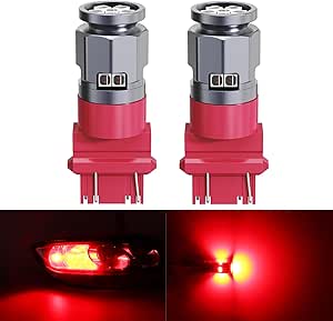 Amazon.com: Fulanmi 3157 LED Bulb Super Bright Red, 3047 3156 4057 3056 ...