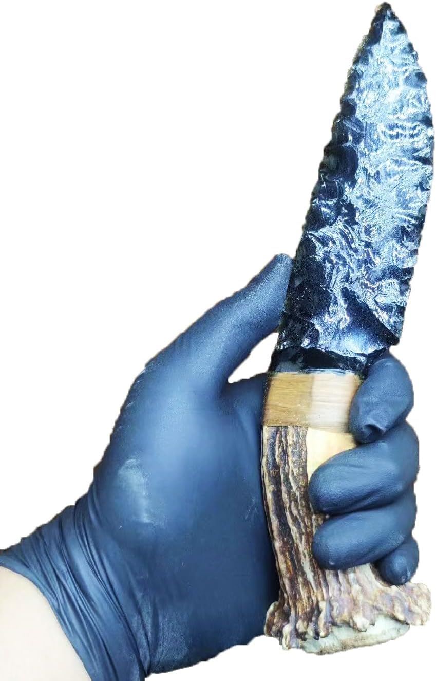 Amazon.com: Natural Obsidian Gemstone Dragonglass Dagger - Hand-Made ...