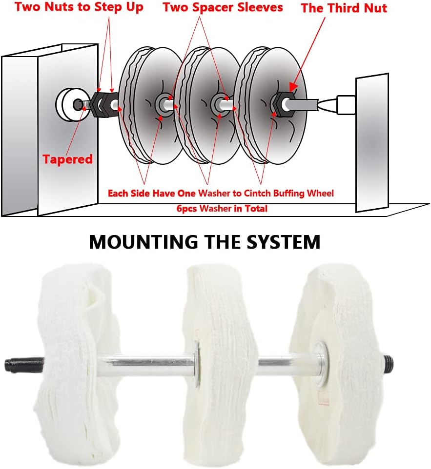 SCOTTCHEN PRO Wood Working 3-Step Lathe Buffing System 16″ #2MT Mandrel ...