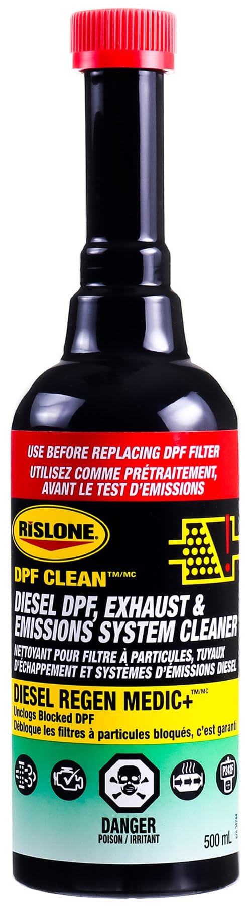 Amazon | リスローン(RISLONE) DPFクリーン 500ml DPF 燃料系 排気系 洗浄剤 堆積物 除去 ディーゼル車専用 ...