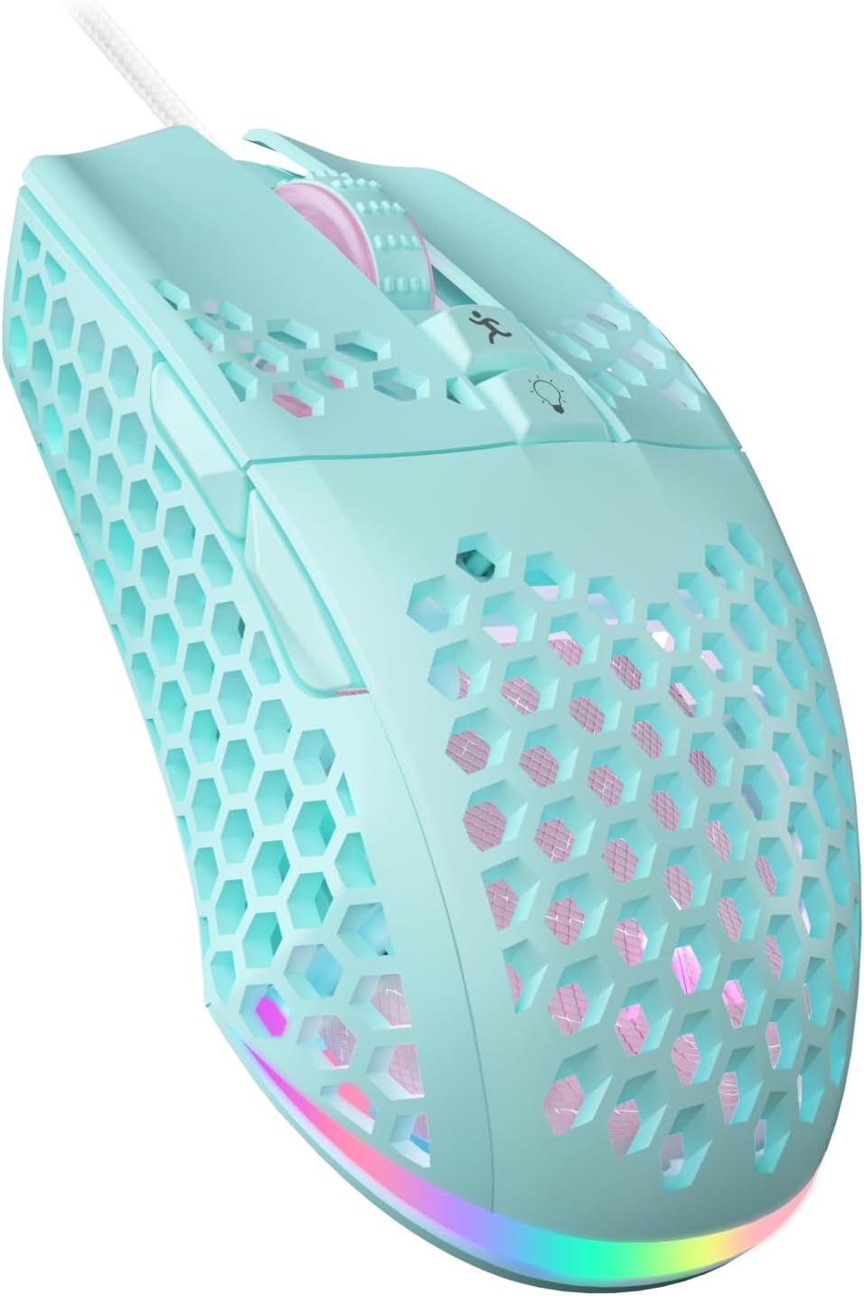 Amazon.com: SOLAKAKA SM900 Green Wired Gaming Mouse with Honeycomb ...