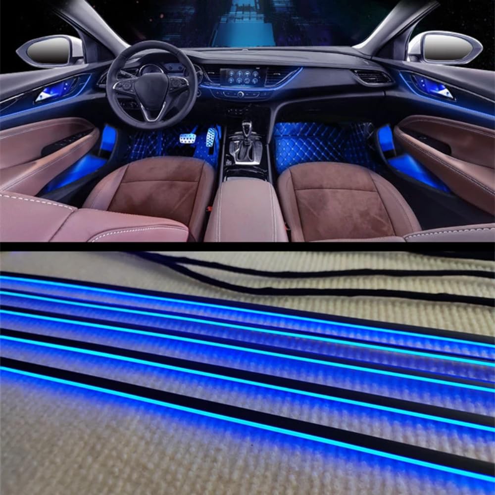 Acrylic Interior Car LED Strip Light and Dual Zone Control, RGB 18 in 1 ...