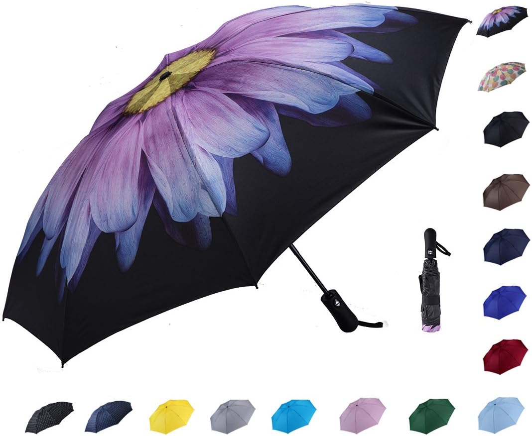 Amazon.com: NOOFORMER Travel Inverted Automatic Umbrella – Reverse ...