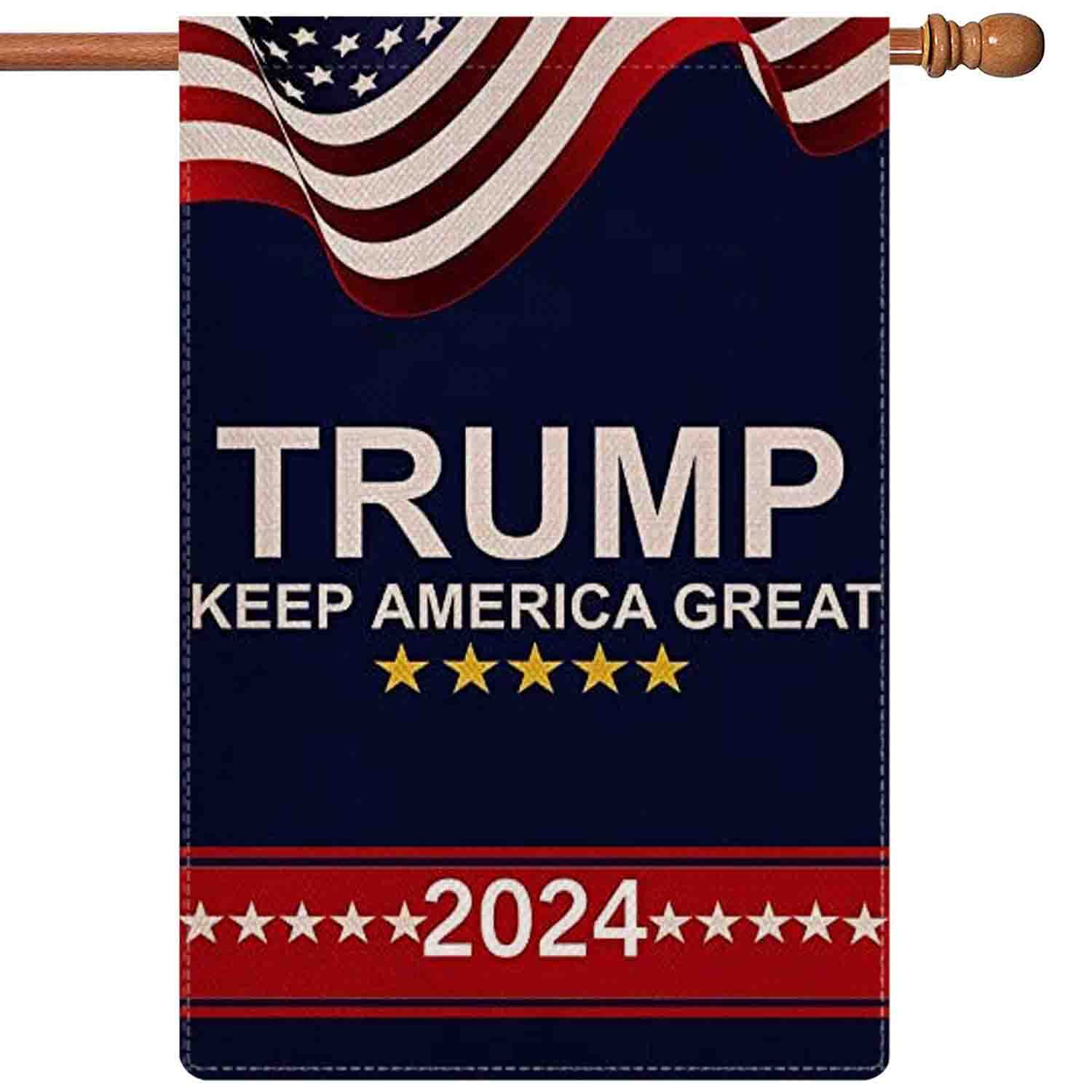 Amazon.com : YaoChong Donald Trump 2024 Keep America Great House Flag Double Sided Premium ...