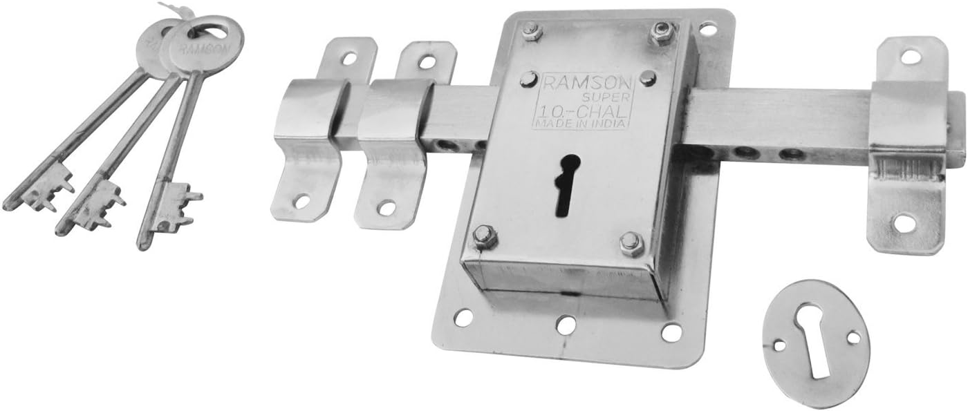 Link 12 Turn Main Door/Shutter Heavy Lock with 2 Key Stroke Lever ...