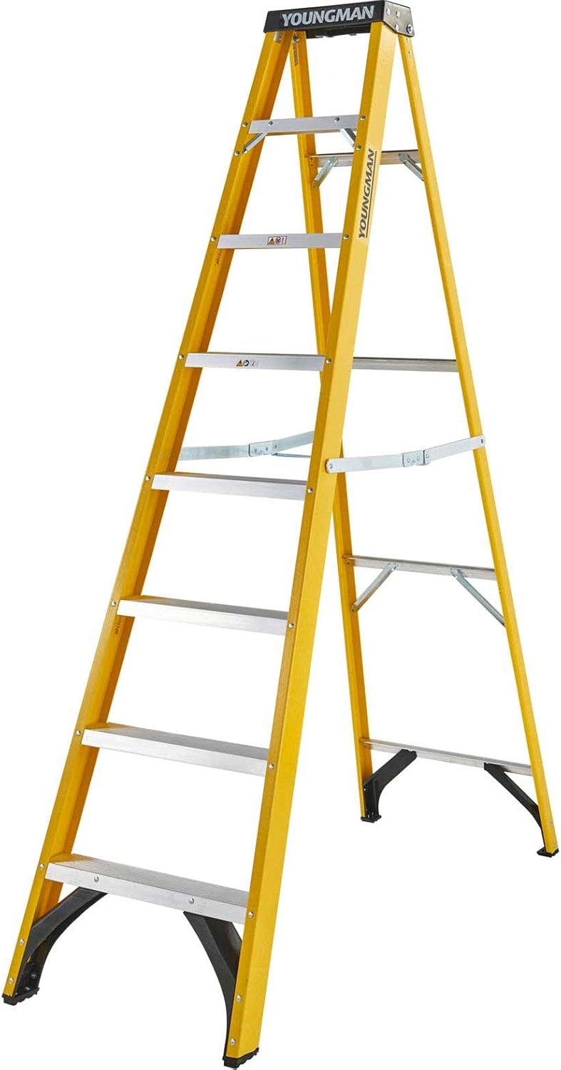 Youngman 527448 Catwalk S400 Fibreglass 8 Tread Swingback Steps 2.2m ...