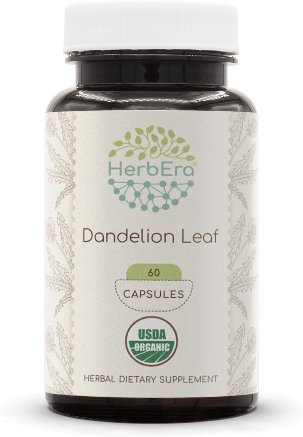 Amazon.com: HerbEra Dandelion Leaf 60 Capsules, 500 mg, USDA Organic ...