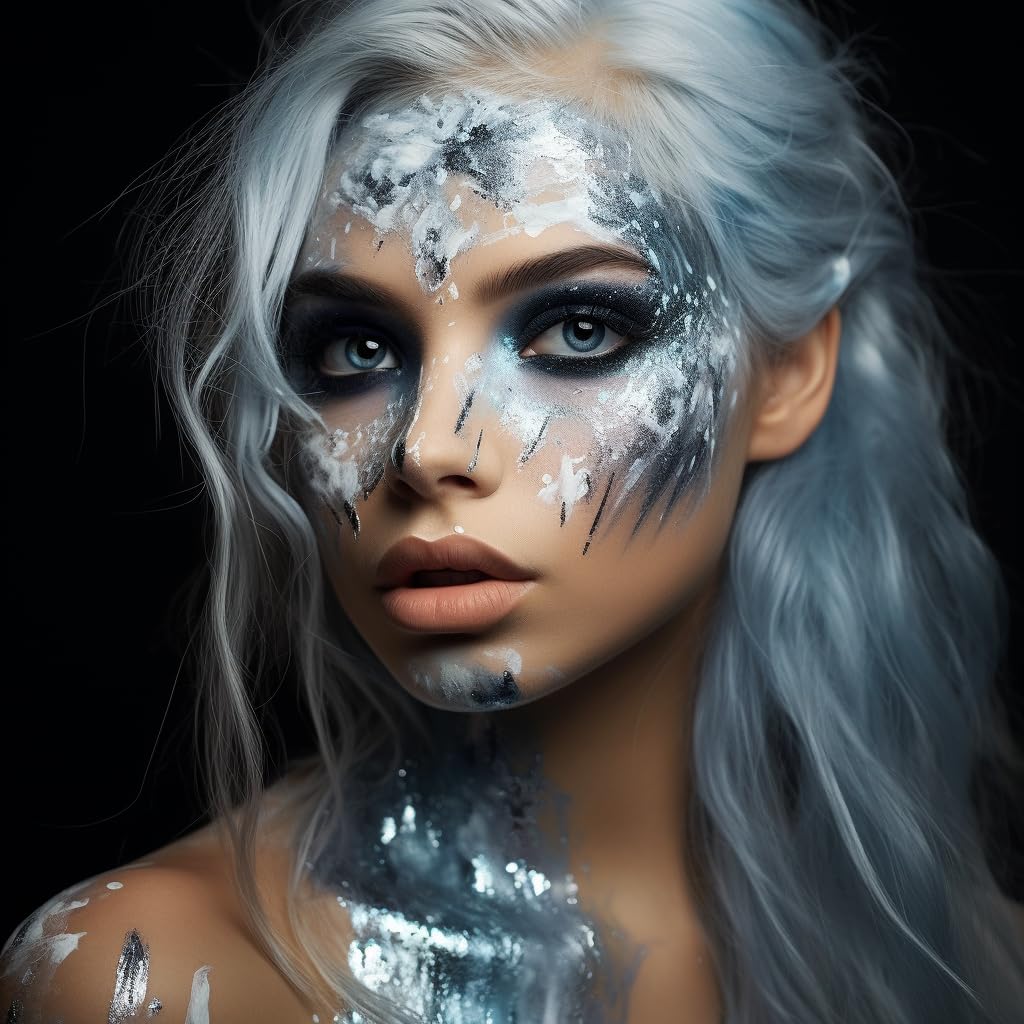 Snapklik.com : Silver Face Paint Stick, Metallic Face Painting Kit ...