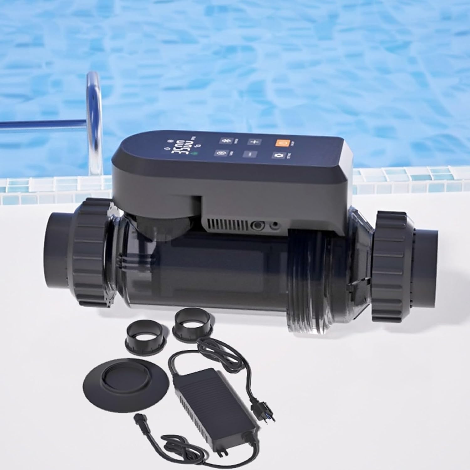 Pool Chlorinator System,Salt Pool Chlorine Generator,Built-in Wi-Fi ...