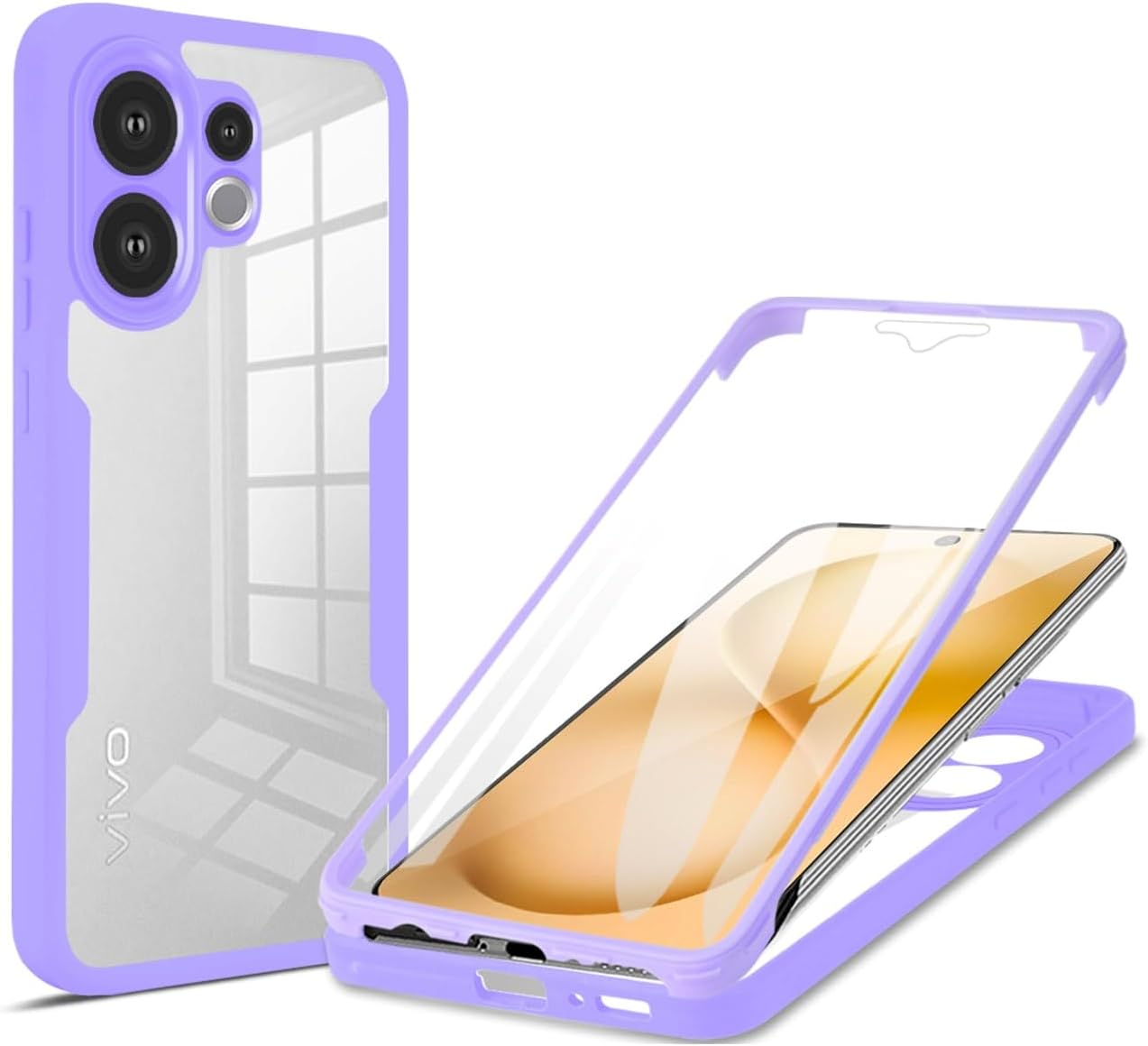 YUEQIAN Coque pour Vivo V60 5G, Protection D'écran Intégrée Housse ...