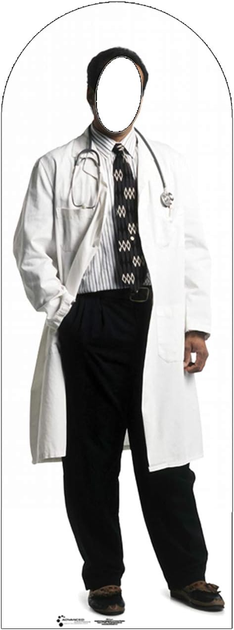 Amazon.com: Cardboard People Doctor Stand-in Life Size Cardboard Cutout ...