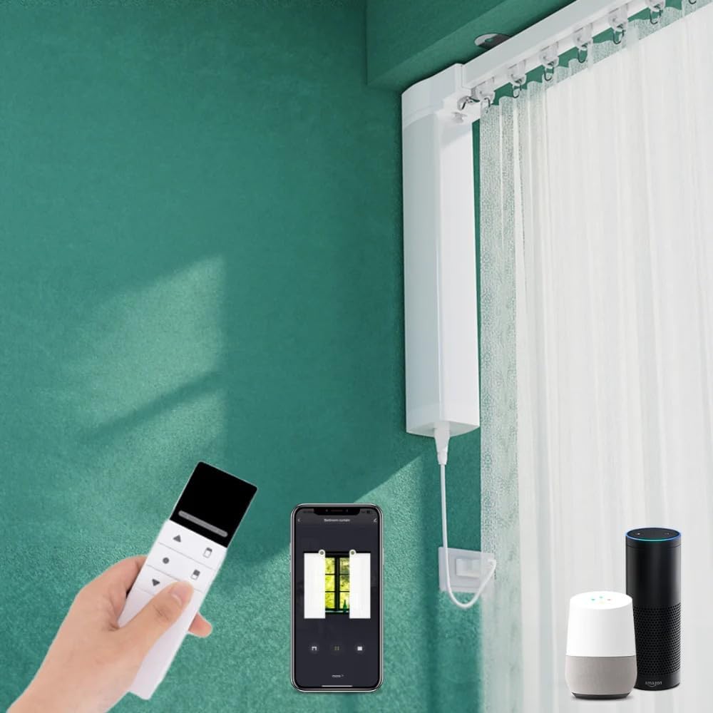 Amazon.com: Smart Curtain Track 66-118 Inches, Motorized motor ...