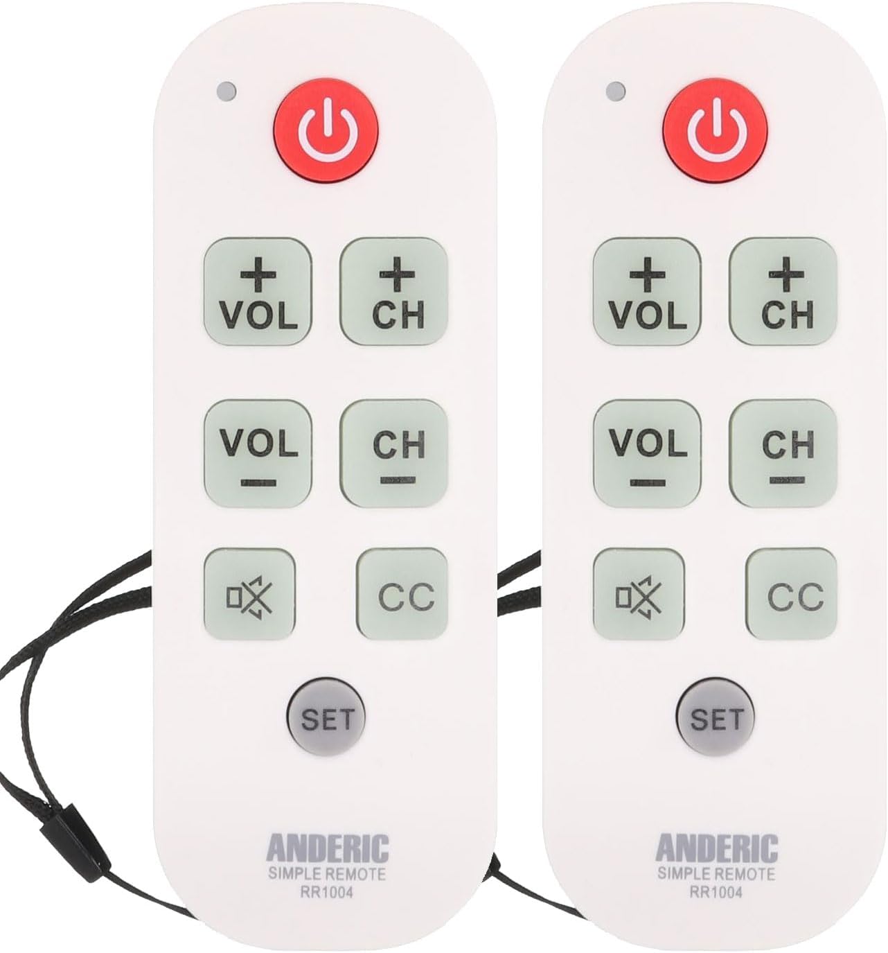 Amazon.com: [2 Pack] Anderic Easy Big Button Universal TV Remote ...
