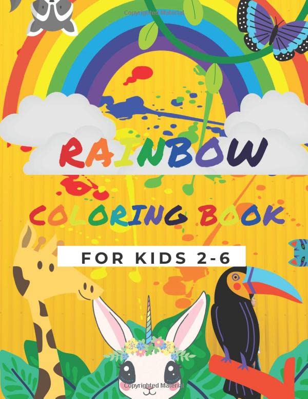 Rainbow Coloring Book: ABC coloring book ..Alphabet-animals shapes and ...