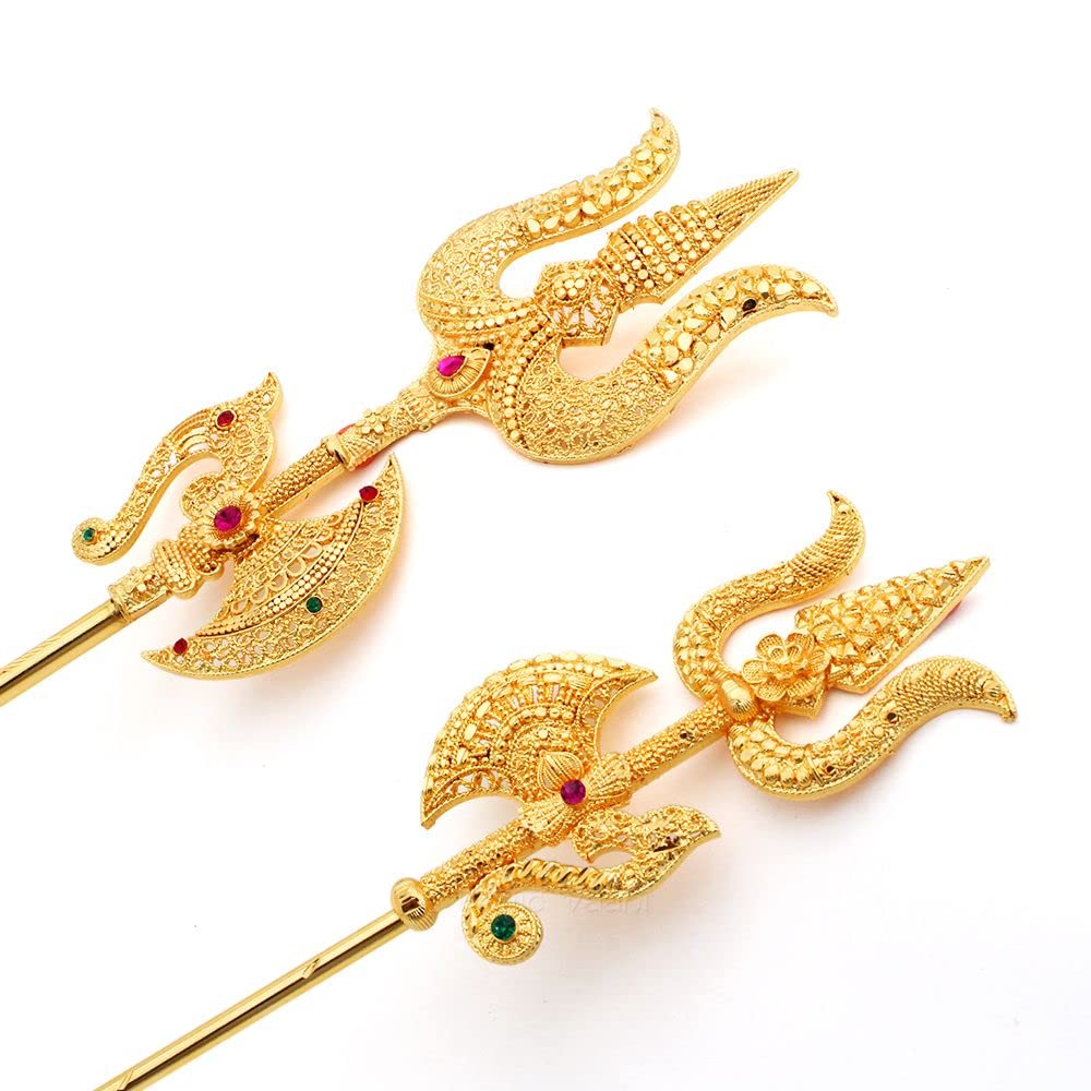 Buy VEDIC VAANI Hindu Deities Symbol Trishul Trishoola with Attached ...