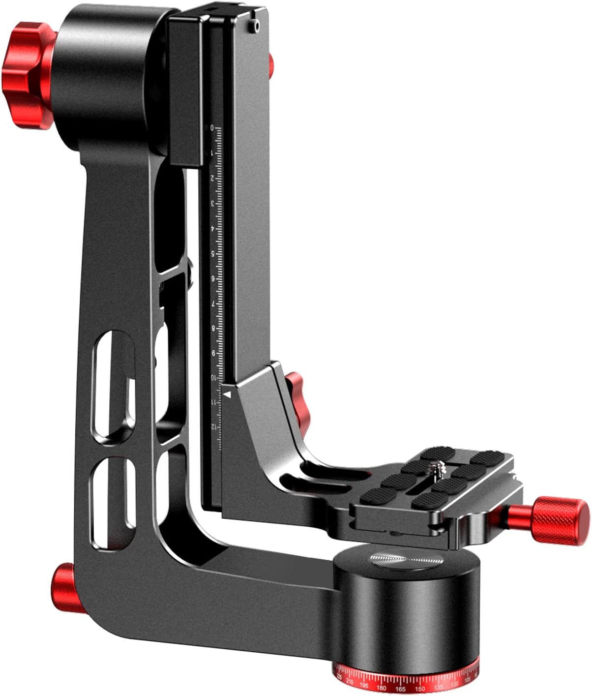 Gimbal Professional Tripod Head with 1/4" and 3/8" Quick Release Plate ...