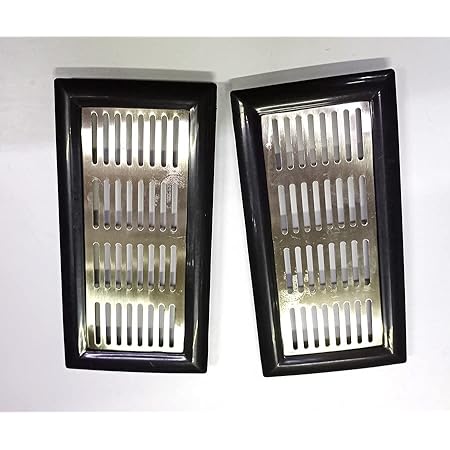 PVC & Aluminium Kitchen Air Ventilation Jali (2 Pcs) 8 inch (Black ...