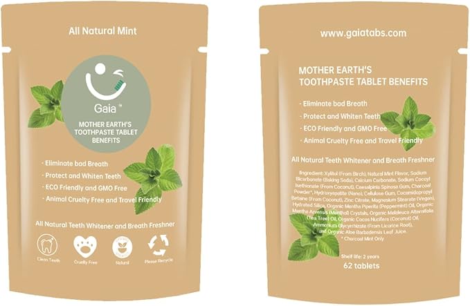 Amazon.com : All Natural Toothpaste Tablets 1 Month Refill - Mint ...