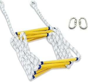 Amazon.co.jp: Fire Escape Rope Ladder Rope Ladder, Quick Deploy - Easy ...