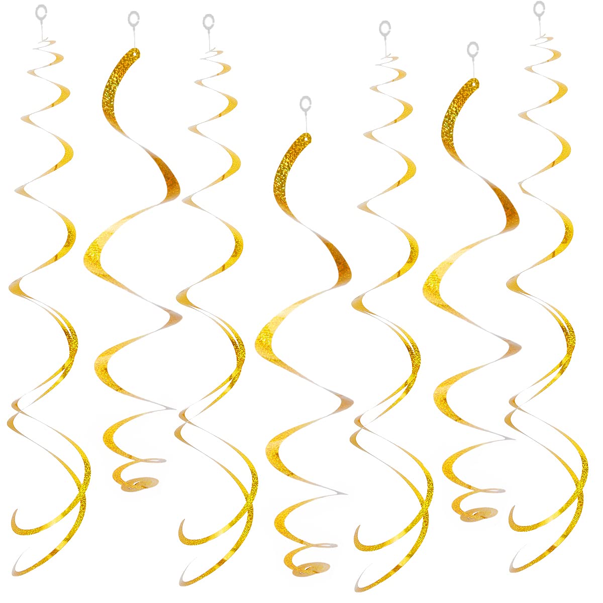 Amazon.com: 30 pcs Gold Hanging Swirl Decorations Swirls Party ...