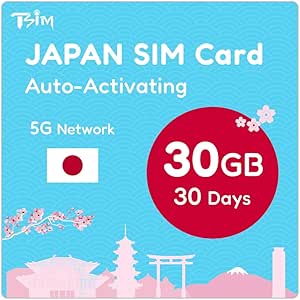 Amazon.com: Japan SIM Card 30 Days | 30GB High-Speed 5G/4G LTE Data | Supports Google, Facebook ...