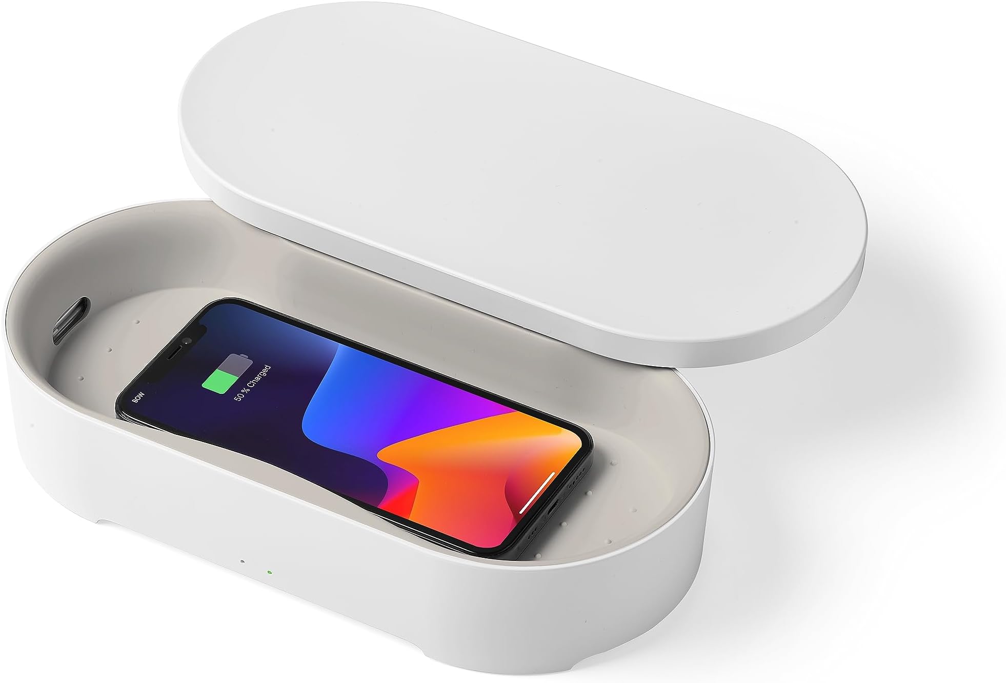 Amazon.com: Lexon Oblio Box - White UV Sanitizer Box - Qi-Compatible UV ...