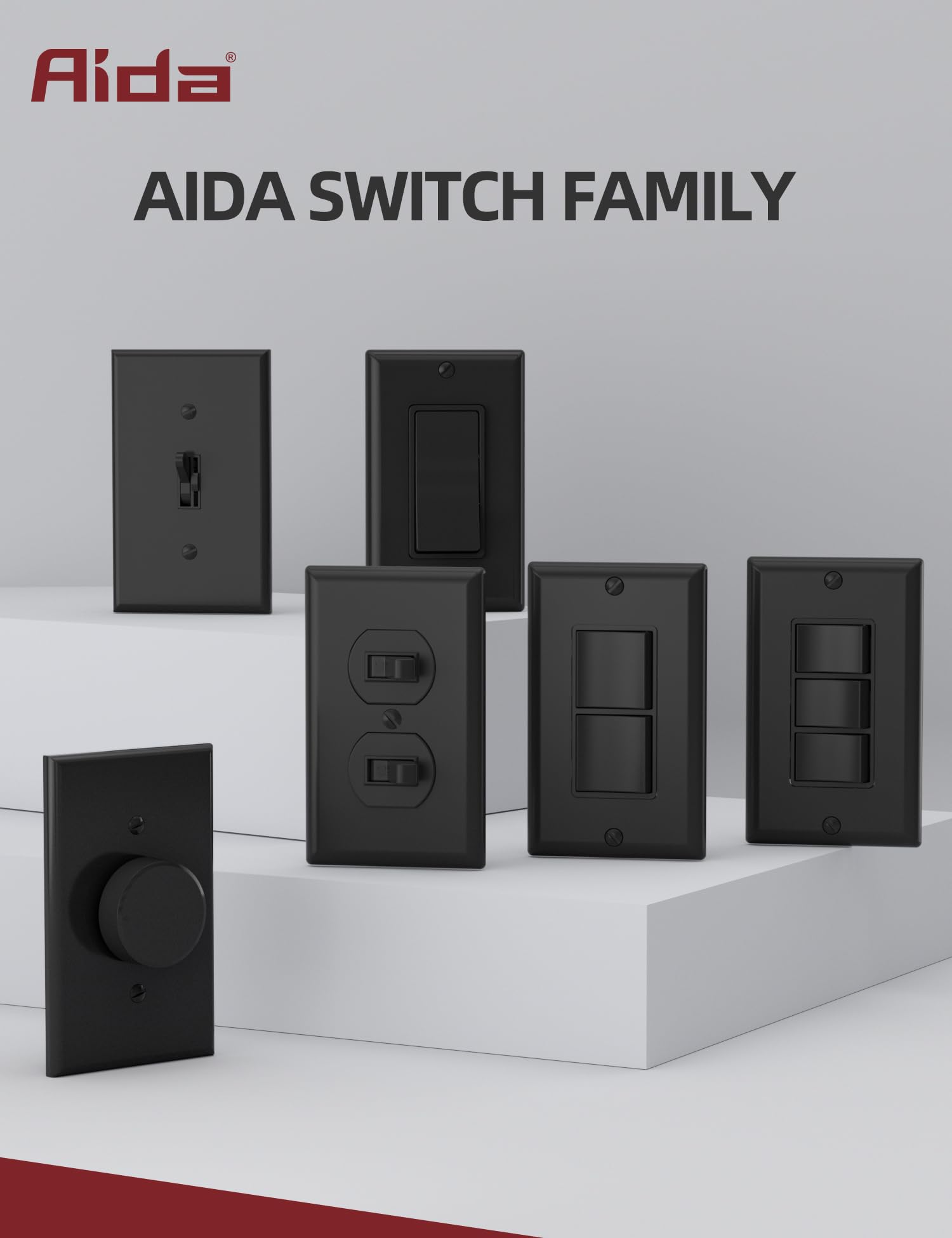 Snapklik.com : AIDA Single Pole Rocker Decorator Light Switch, 15 Amp ...