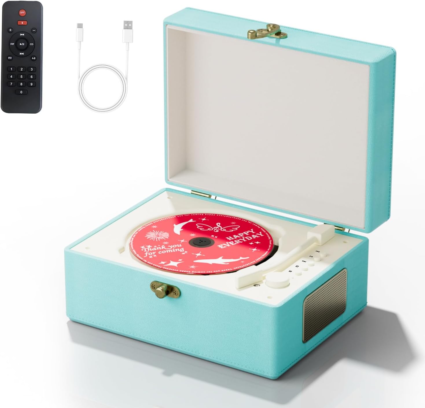 Amazon.com: Yintiny Time Music Box CD Player with Speakers; Bluetooth ...
