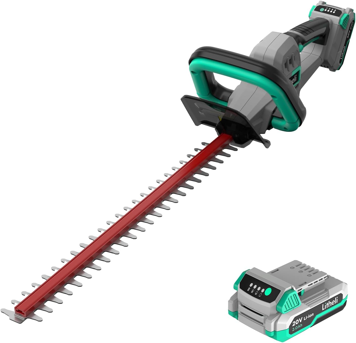 Amazon.com : Litheli 20V Cordless Hedge Trimmer 20 Inch, Power Hedge ...
