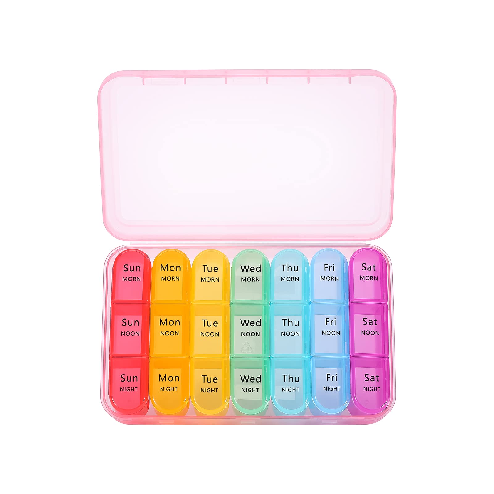 PokeLabel Pill Boxes 7 Day 3 Times a Day, Weekly Pill Box 7 Day, Daily ...