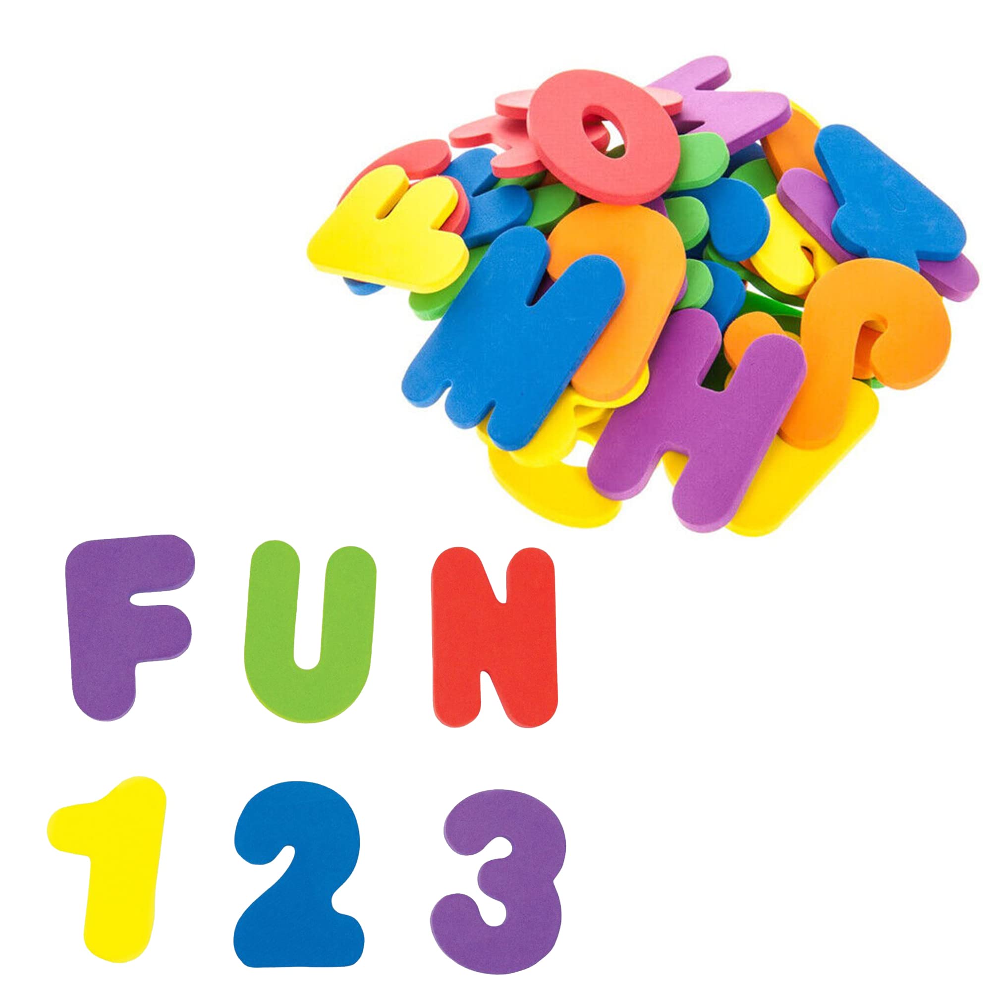 36 Soft EVA Foam Letters & Numbers for Bathtub Playtime, Perfect ...
