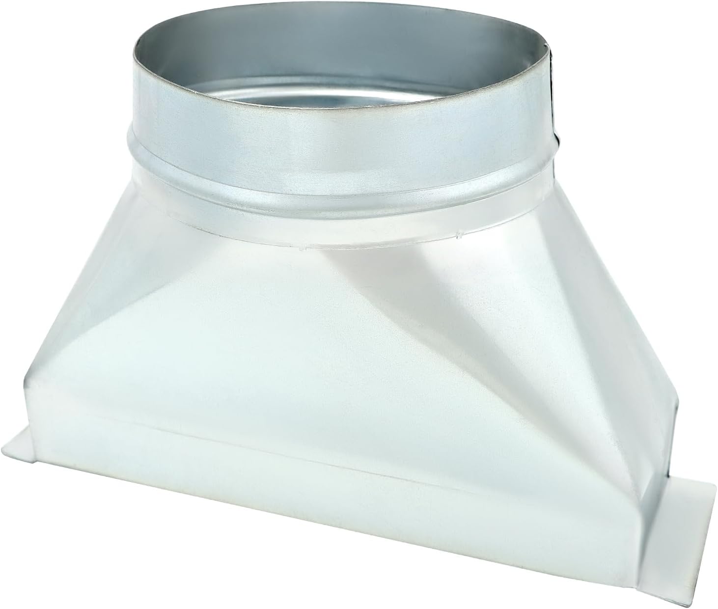 QWORK Aluminum HVAC Duct Pipe Transition Fitting, 3-1/4" x 10" x 6 ...