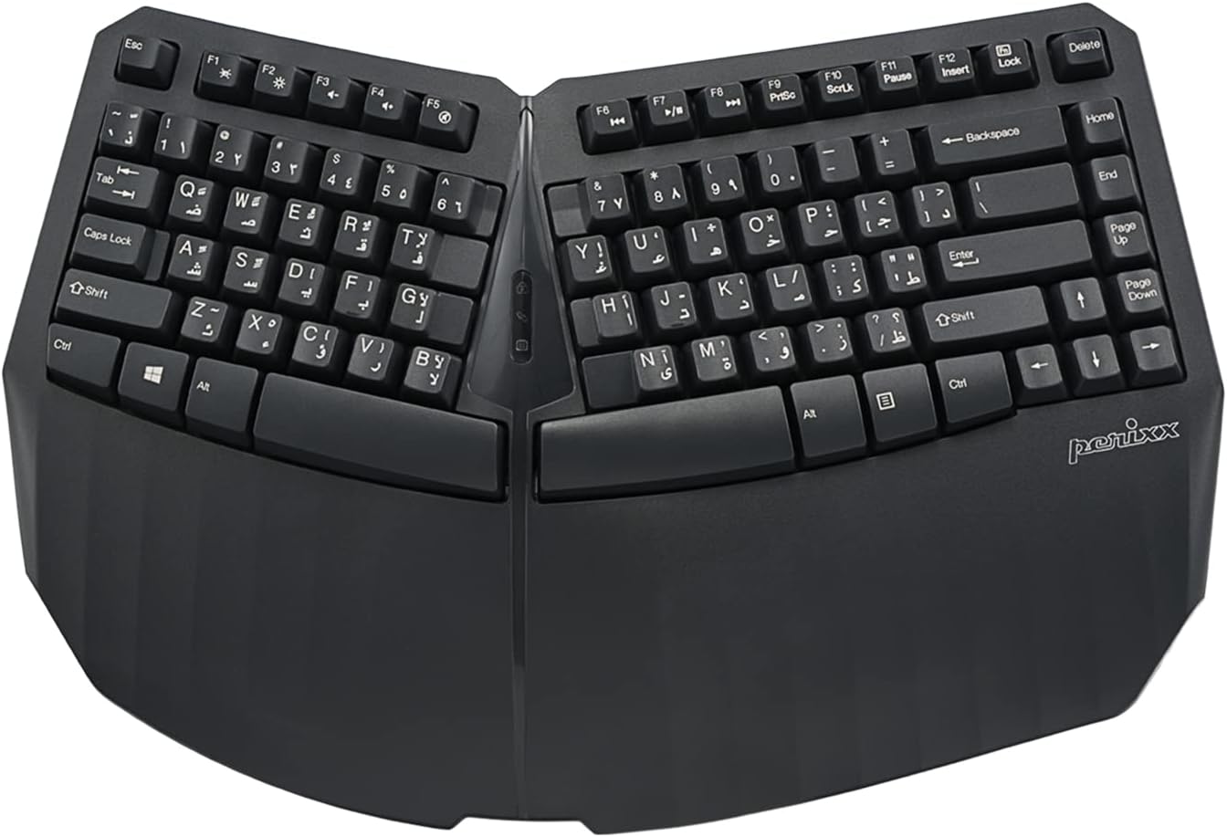 Amazon.com: Perixx PERIBOARD-613B AR Compact Wireless Ergonomic Split ...