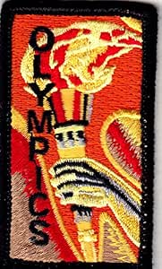 Amazon.com: "OLYMPICS" - Iron On Embroidered Patch- Sports, Words ...