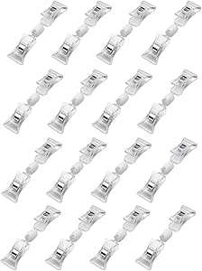 Amazon.com : Honbay 16pcs Clear Plastic Rotatable Double Clip ...