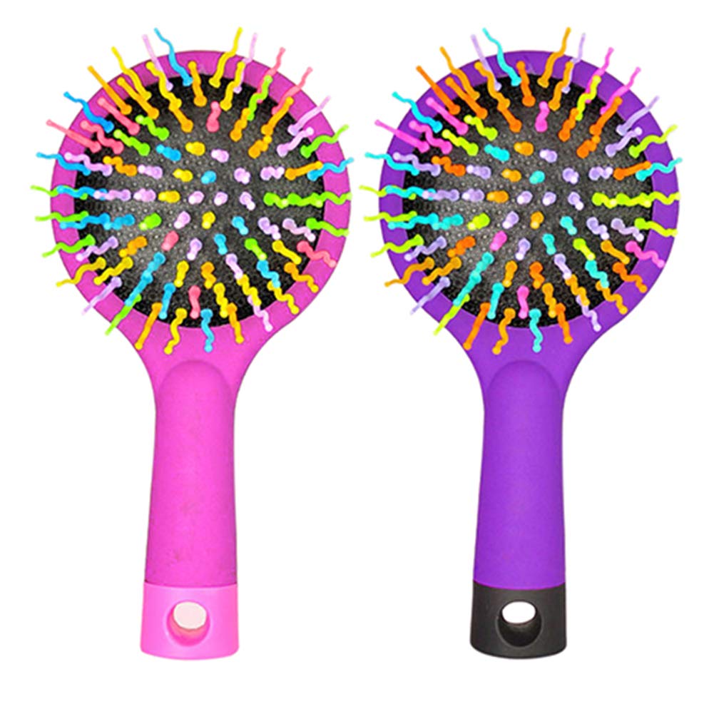 Amazon.com : zsjhtc Random Color 1Pc Rainbow Hair Comb with Mirror ...