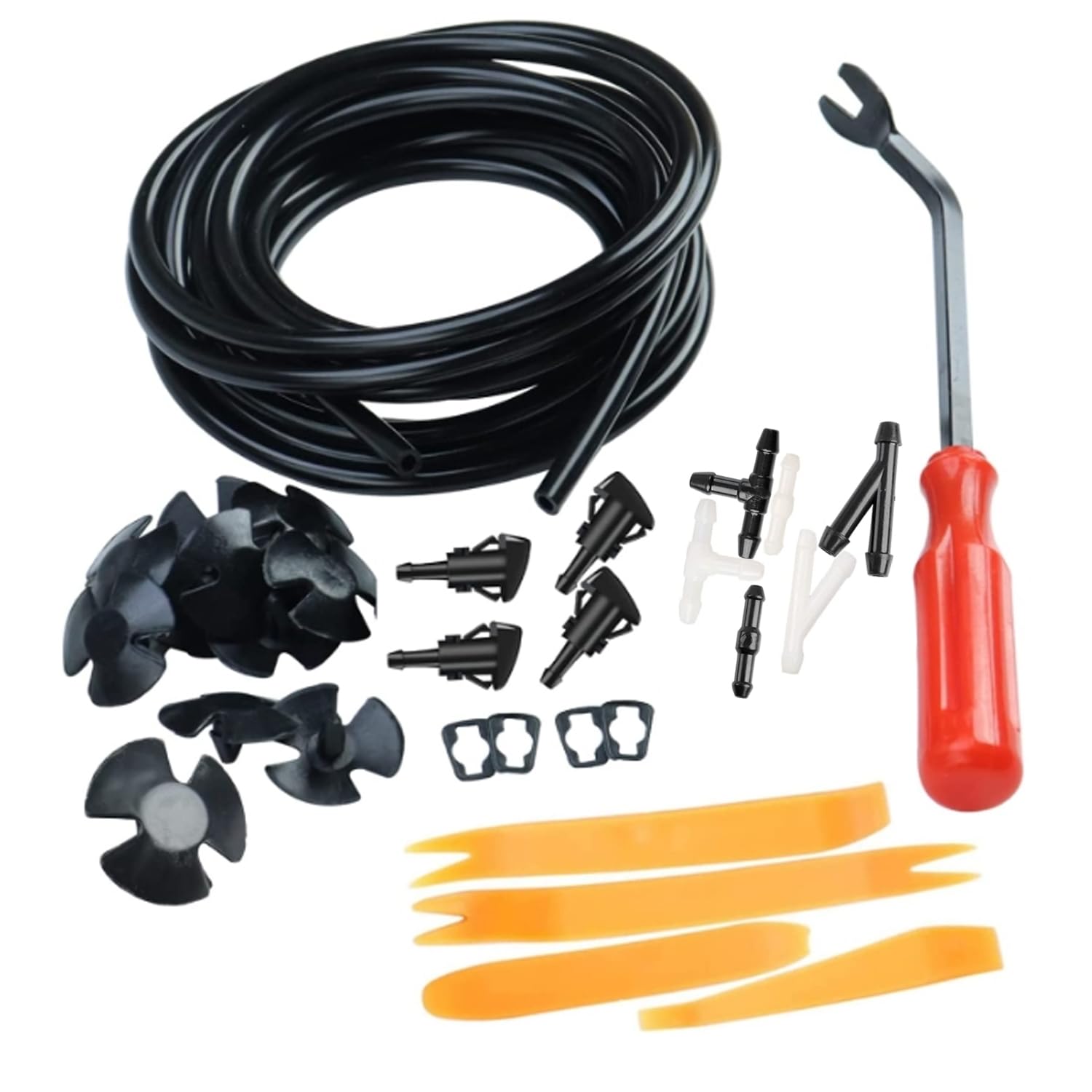Snapklik.com : Front Windshield Washer Nozzle Replacement Kit Compatible