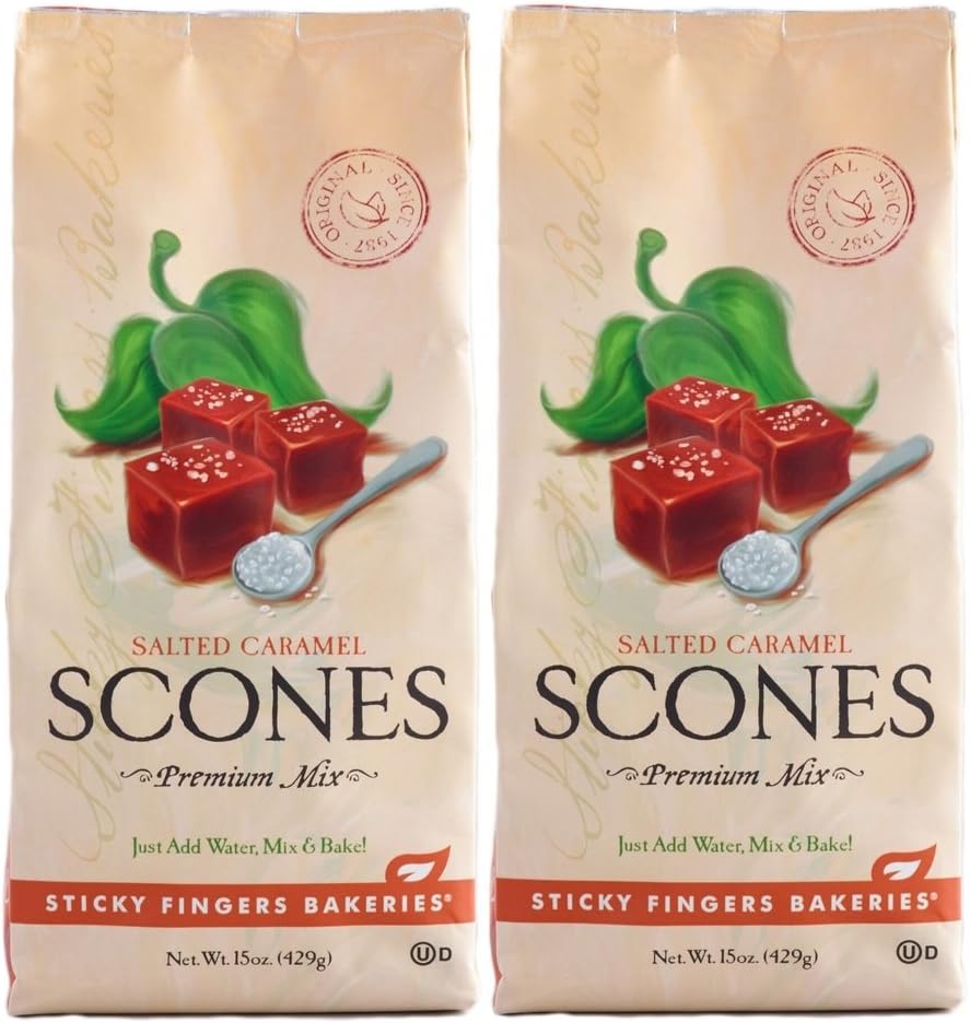 Amazon.com: Sticky Fingers Scone Mix (Pack of 2) 15 Ounce Bags - All ...