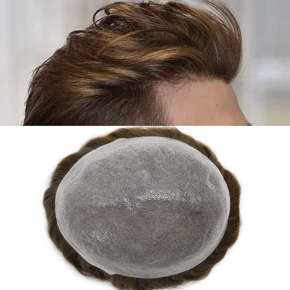 Amazon.com: SINGA HAIR Peluca de piel súper fina para hombre, tipo tupé ...