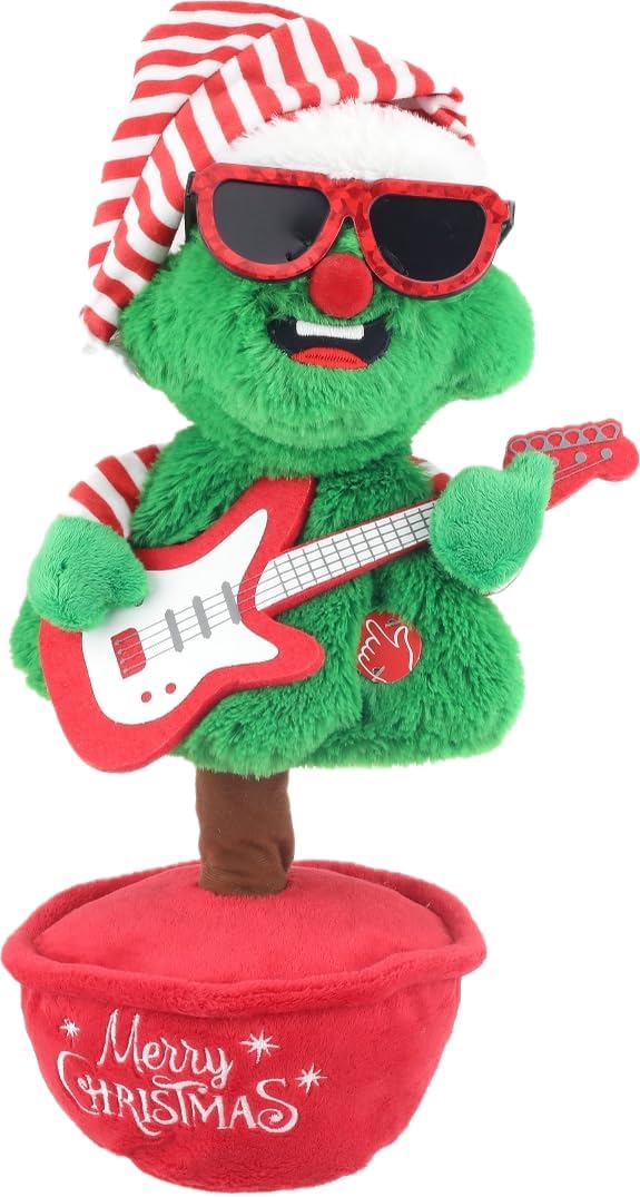 Amazon.com: Holiday Time 13 inch Animated Singing Christmas Tree with ...