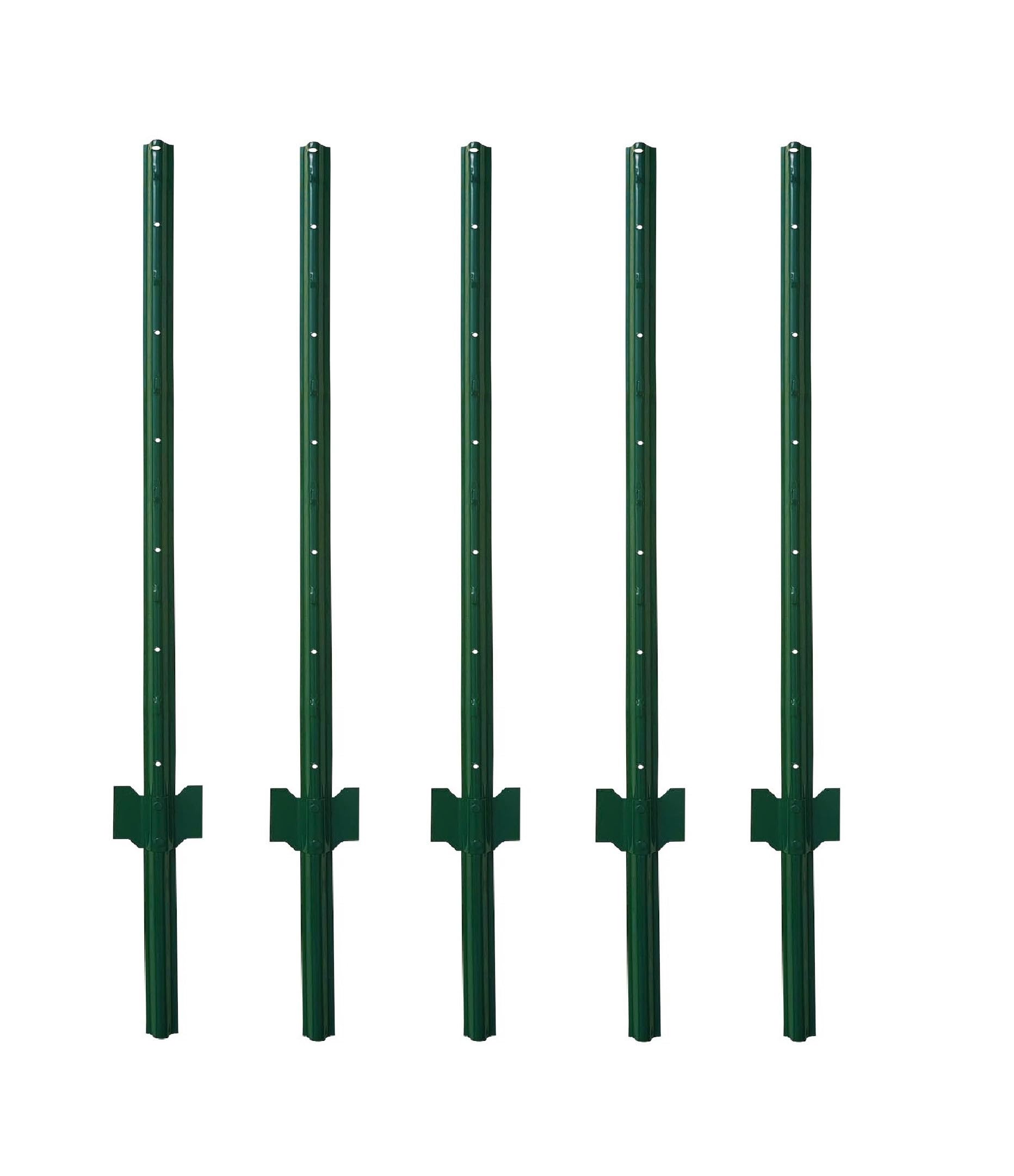 Amazon.com : Metal Fence Post Fence U Post Green 4 Feet, Pack of 5, for ...