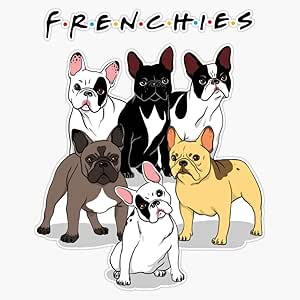 Amazon.com: Frenchies Sticker Vinyl Waterproof Sticker Decal Car Laptop ...