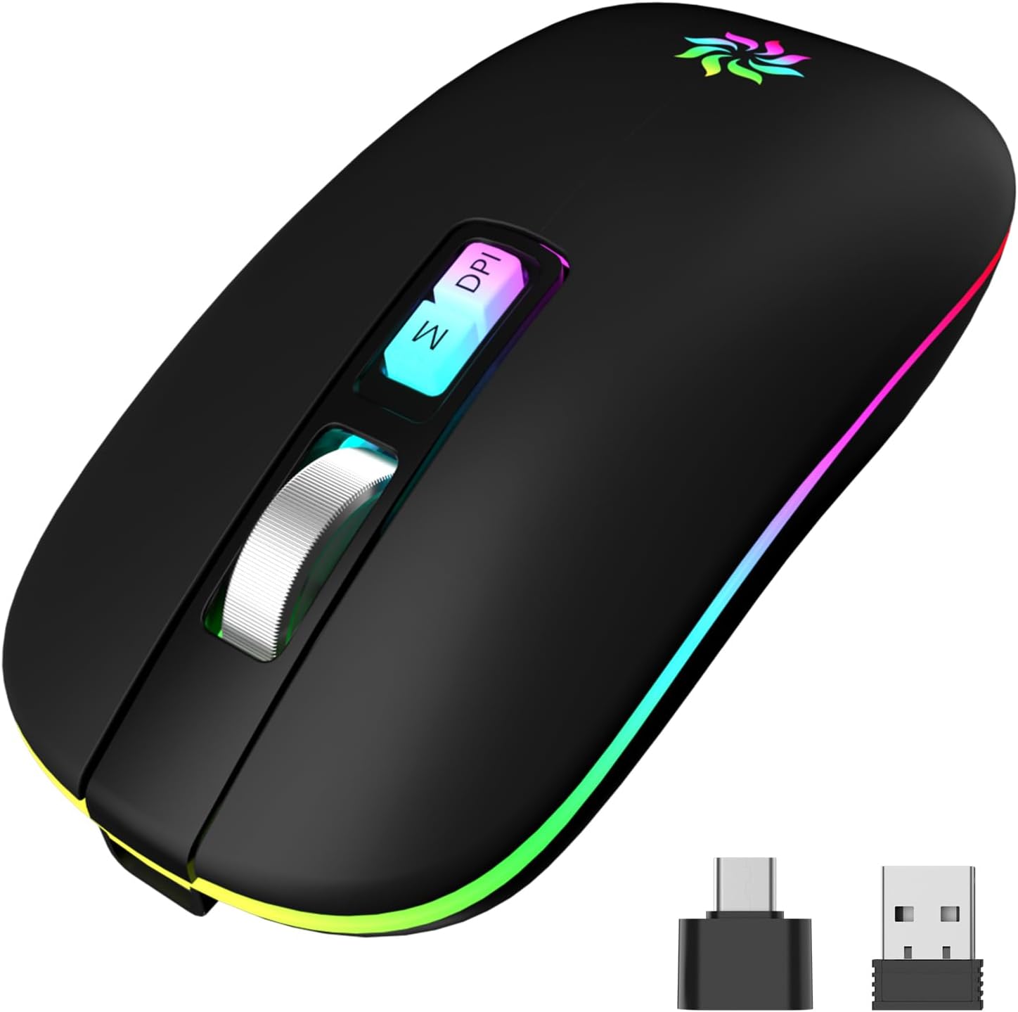 Amazon.com: KBCASE Bluetooth Mouse, LED Wireless Mouse Bluetooth, Dual ...