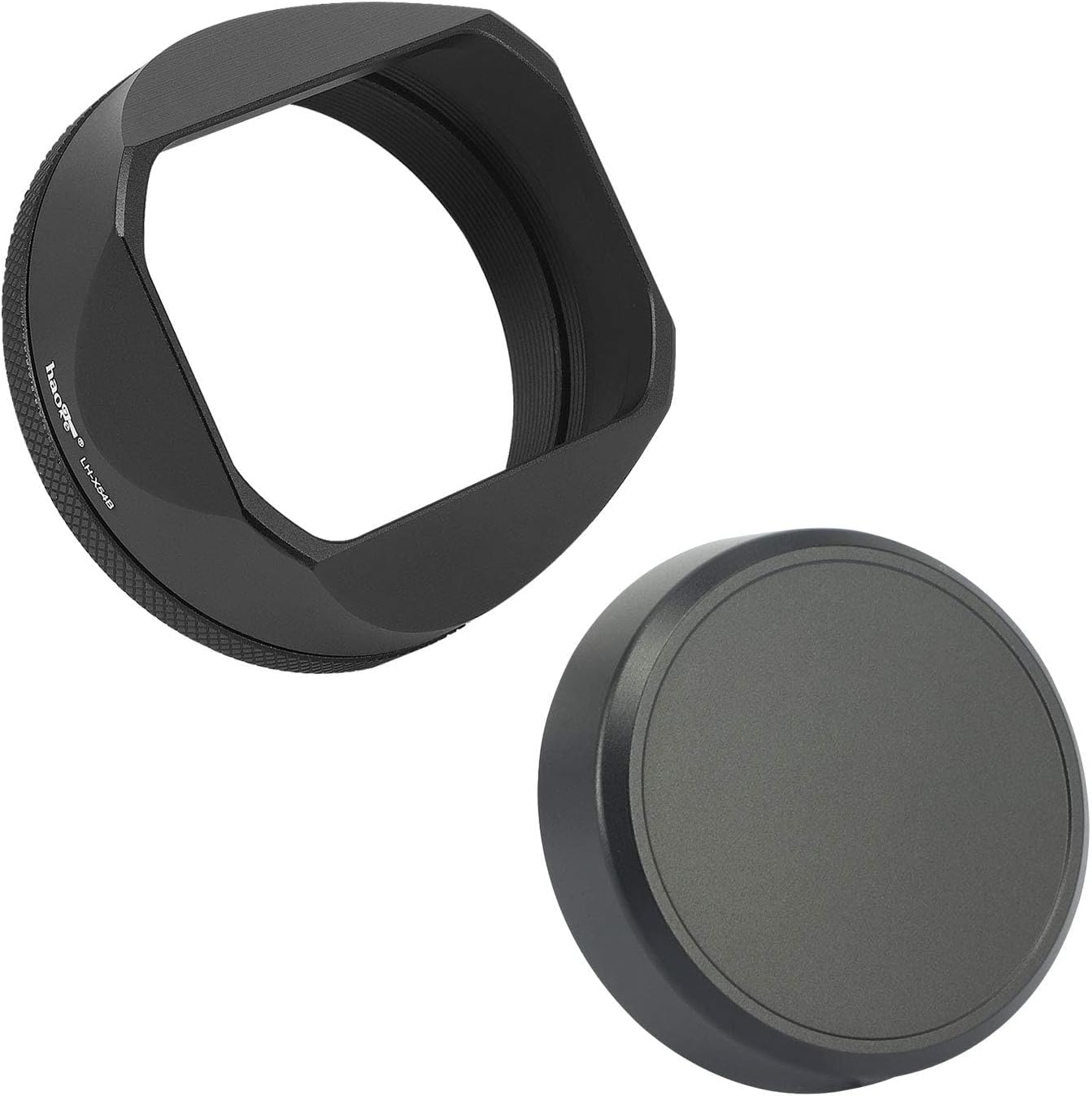 Haoge LH-X54B Square Metal Lens Hood with 49mm Adapter Ring for ...